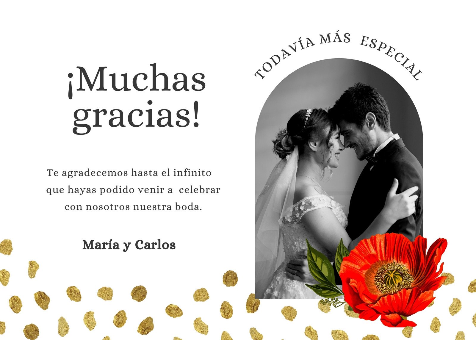 Carta de felicitación por boda - Carta Creativa
